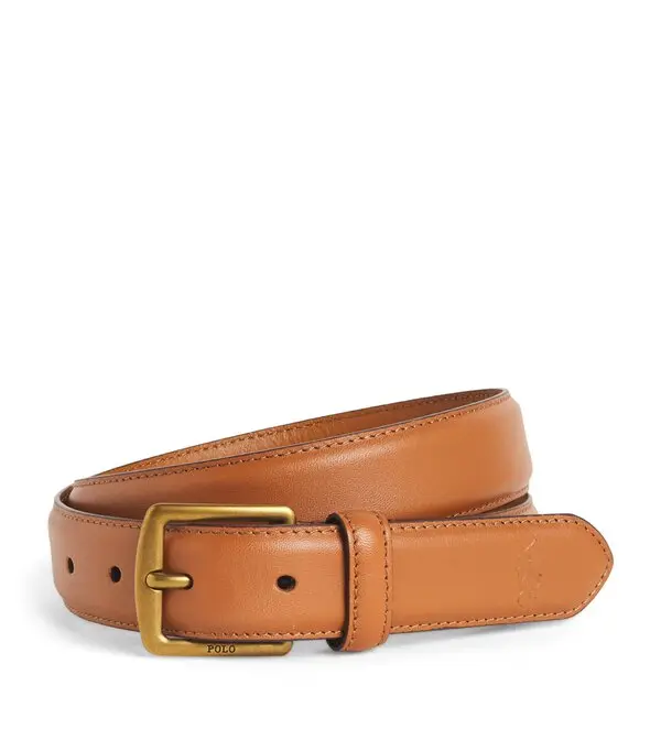 Polo Ralph Lauren Leather Belt With Debossed Pony