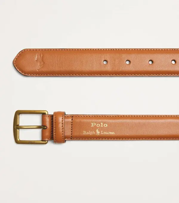Polo Ralph Lauren Leather Belt With Debossed Pony