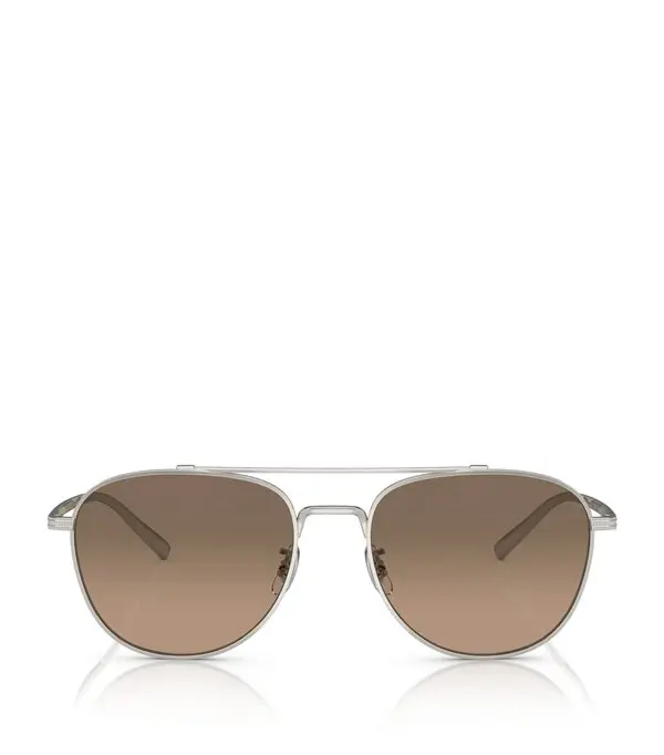 Oliver Spencer Titanium Rivetti Sunglasses - Silver