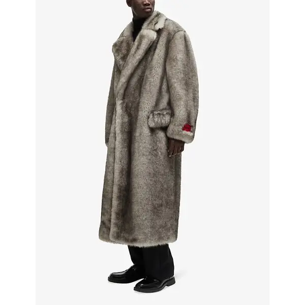 Hugo Double-breasted Faux-fur Coat