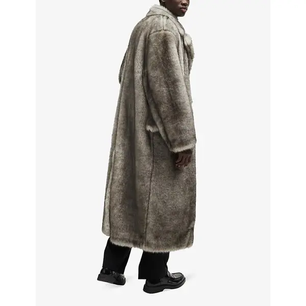Hugo Double-breasted Faux-fur Coat