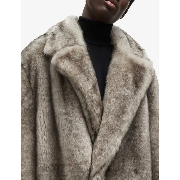 Hugo Double-breasted Faux-fur Coat