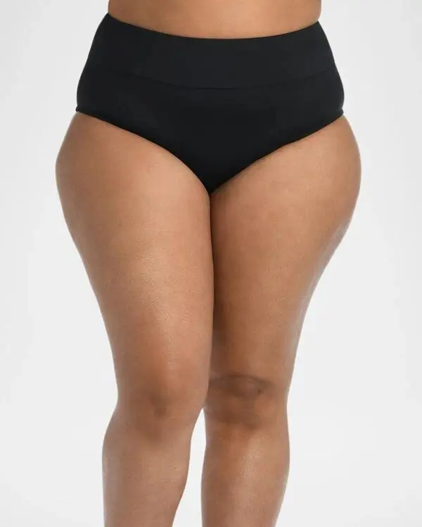 La Blanca High-waist Bikini Bottoms - Black