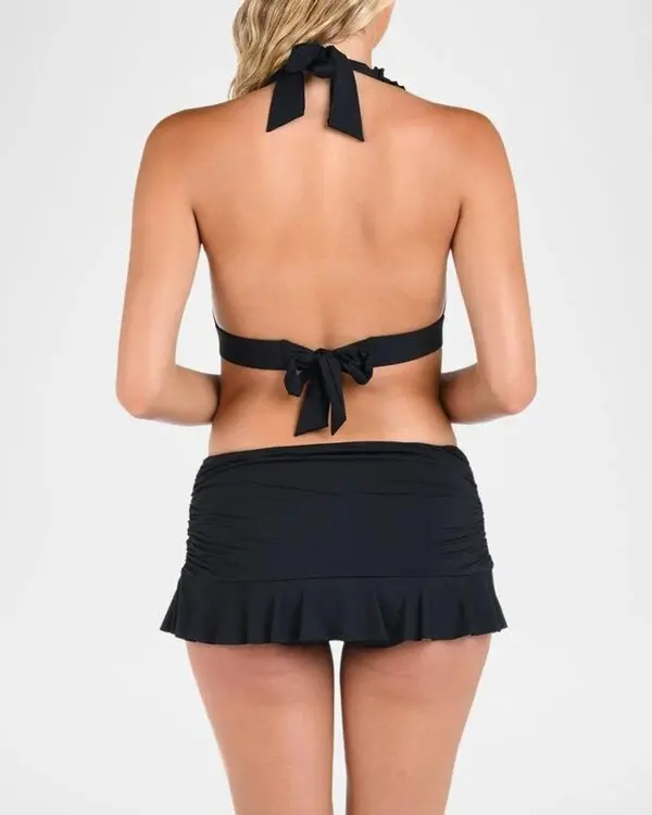 La Blanca Ruffle Banded Tall Triangle Bikini Top