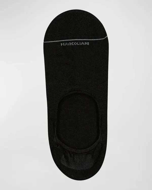 Marcoliani Invisible Touch No-show Socks - Black