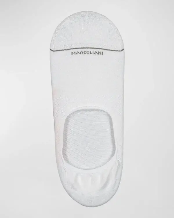 Marcoliani Invisible Touch No-show Socks - White