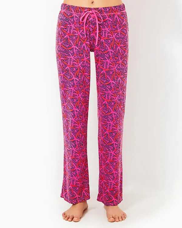Lilly Pulitzer® 30.5' Pajama Knit Pant - Passion Fruit Pink Star Searching