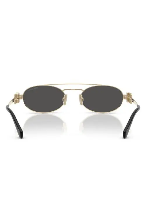 Miu Miu 53mm Oval Sunglasses - Pale Gold