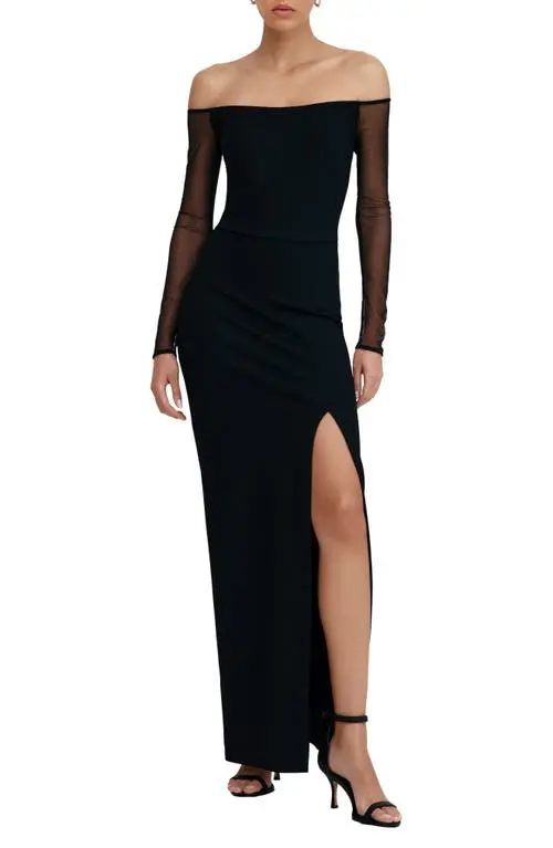 MARCELLA Marian Off-the-shoulder Gown