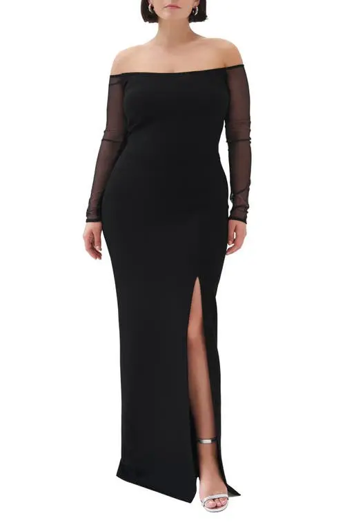 MARCELLA Marian Off-the-shoulder Gown