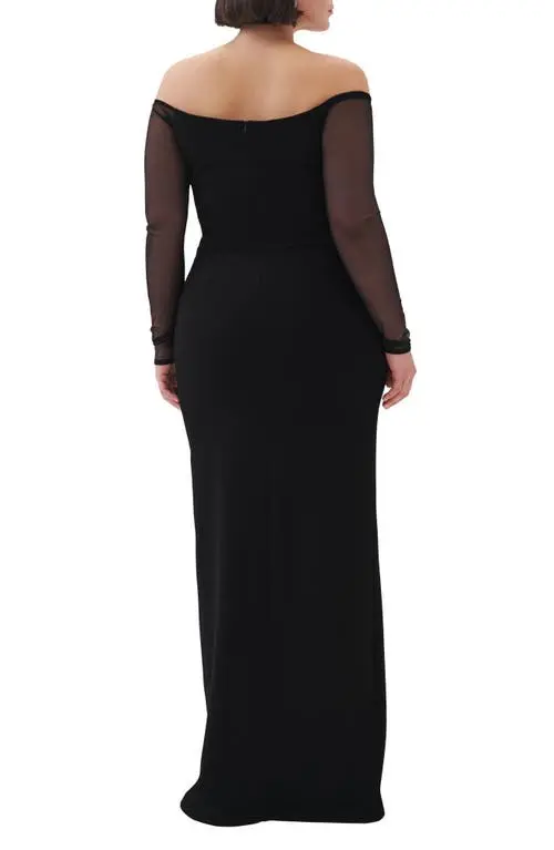 MARCELLA Marian Off-the-shoulder Gown
