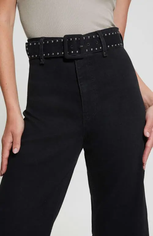 Guess Dakota High-waist Wide-leg Cropped Jeans