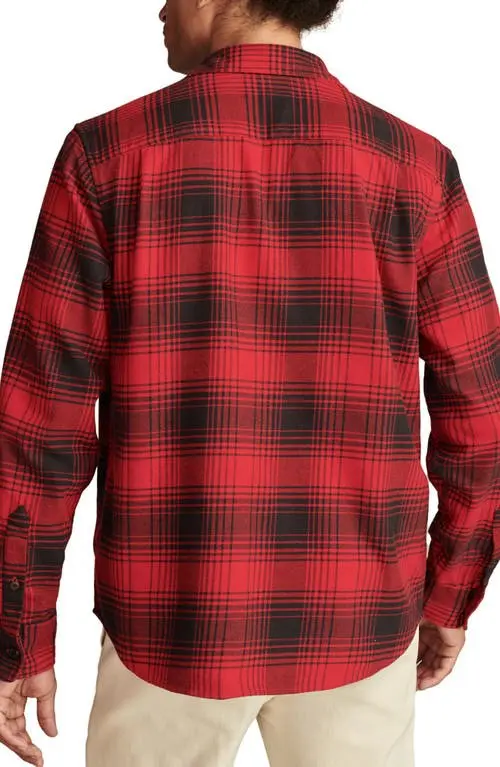 Lucky Brand Plaid Cloud Soft Flannel Button-up Shirt - Red Multi