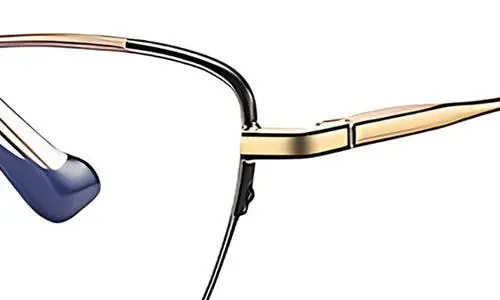 FIFTH & NINTH Cora Cat Eye Blue Light Blocking Glasses - Gold / Clear