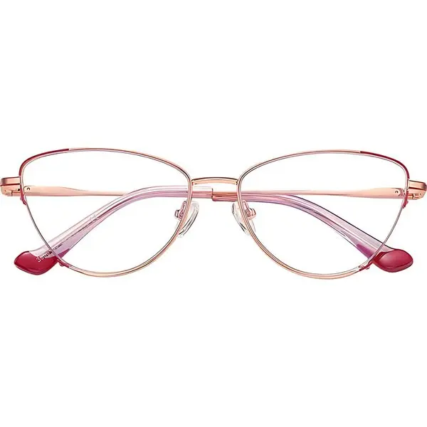 FIFTH & NINTH Cora Cat Eye Blue Light Blocking Glasses - Rose Gold / Clear