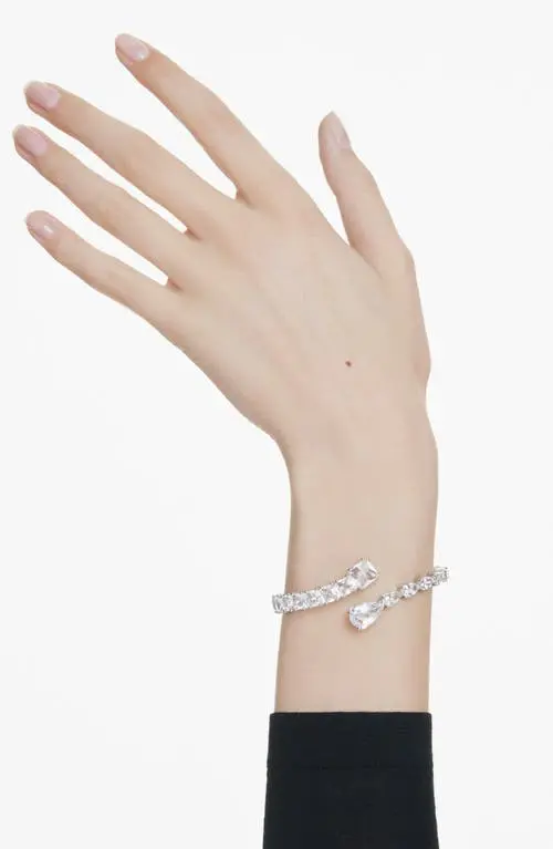 SWAROVSKI Matrix Cuff Bracelet - White/ Silver