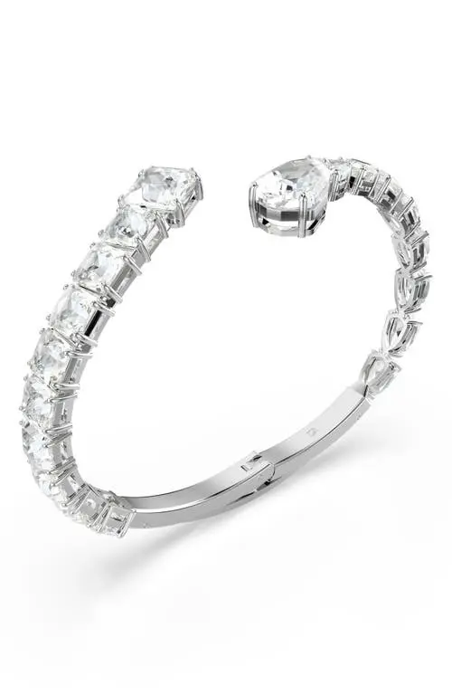 SWAROVSKI Matrix Cuff Bracelet - White/ Silver