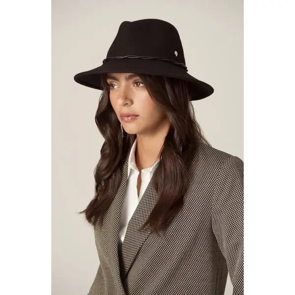 Helen Kaminski Eleonore Merino Wool Fedora - Black  display picture 1
