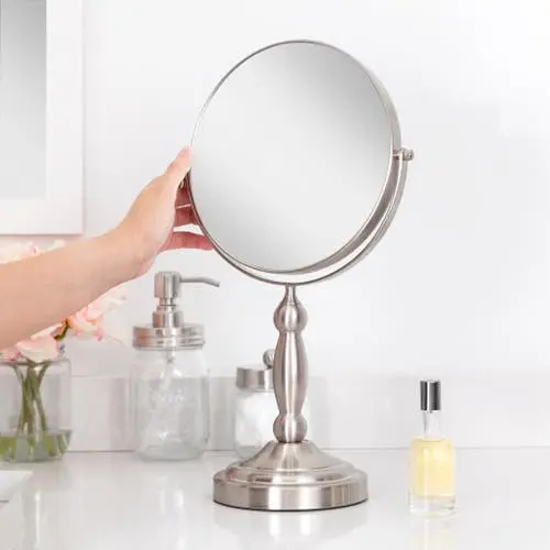 ZADRO Makeup Mirror With 10x/1x Magnifications - Satin Nickel
