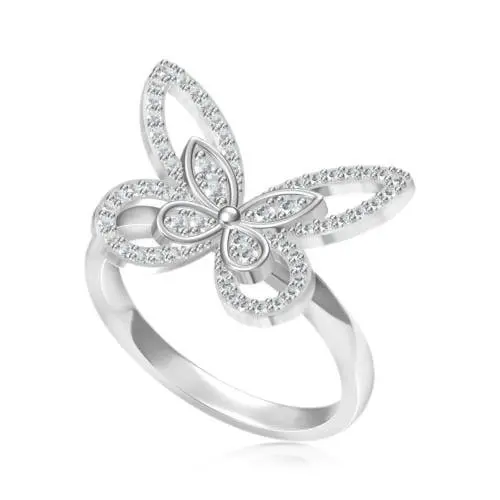 DONATELLO GIAN Name Crystal Butterfly Ring