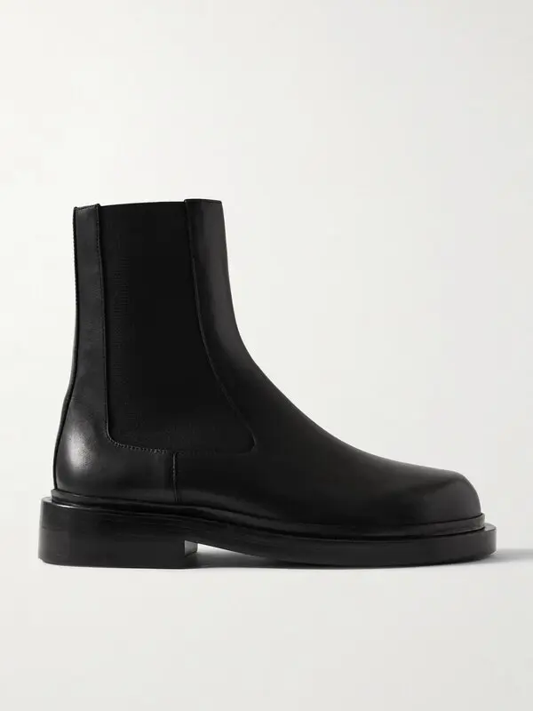 JIL SANDER Leather Chelsea Boots - Black