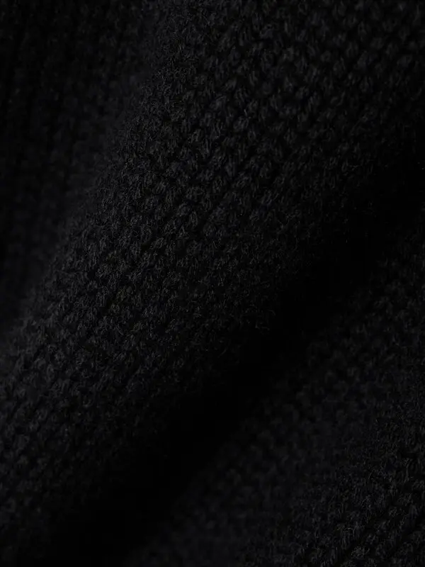 Sasuphi Oversized Cutout Ribbed Cashmere Turtleneck Sweater