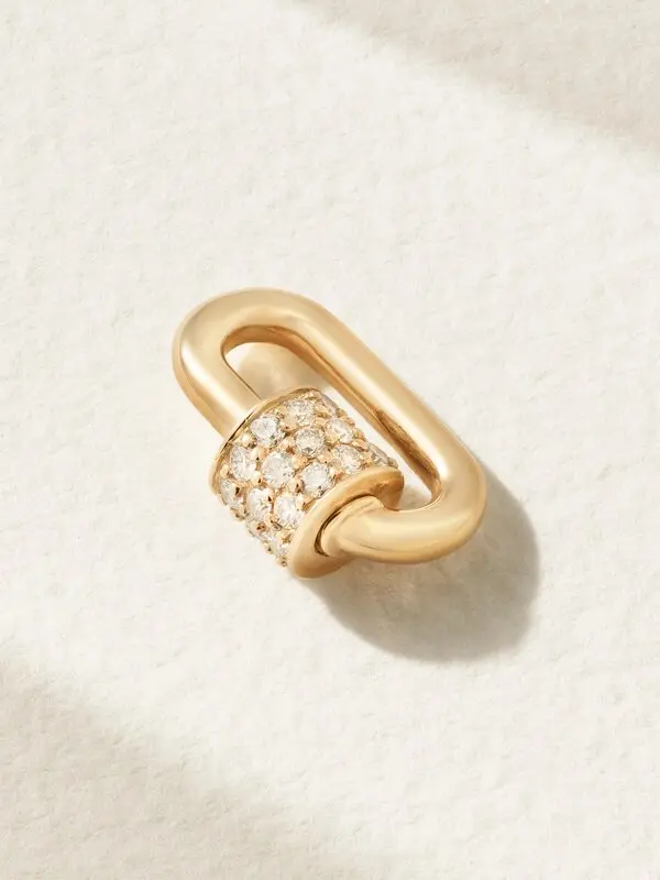 MARLA AARON Stoned Chubby Babylock 14-karat Diamond Pendant - Gold