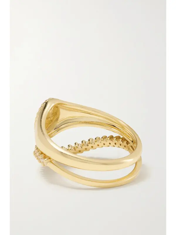 Yvonne Léon 9-karat Diamond Signet Ring Set