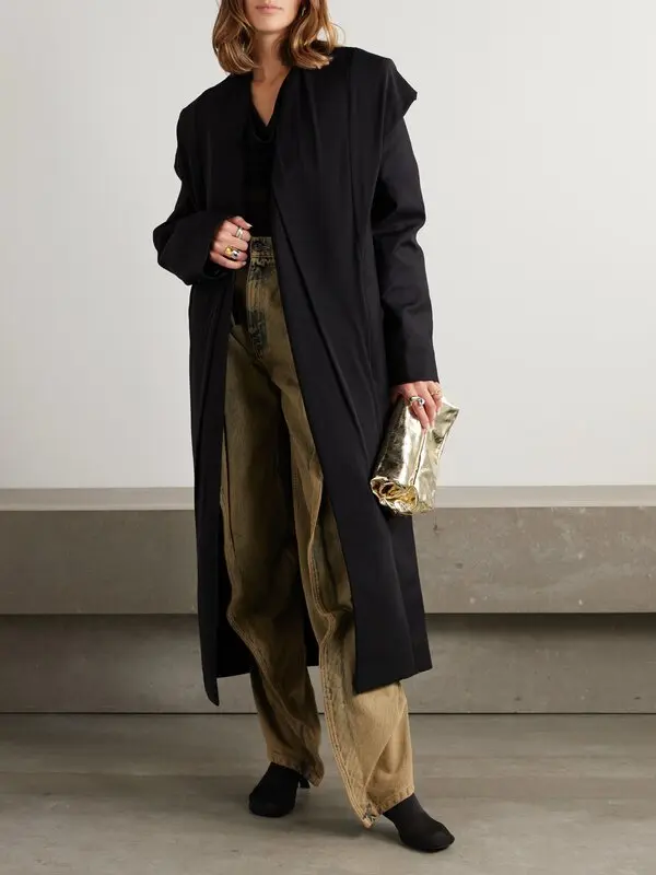 Y/project Hooded Draped Cotton Coat