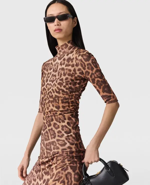Stella McCartney Leopard High-neck Top