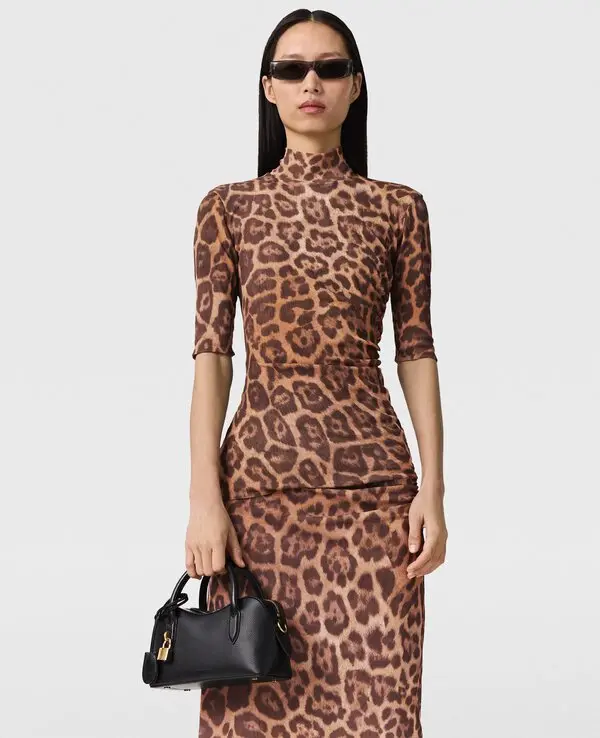 Stella McCartney Leopard High-neck Top
