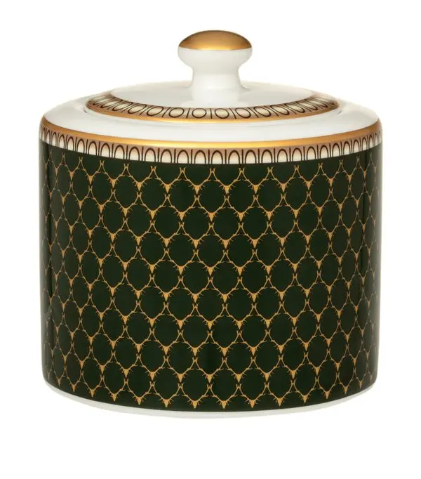 Halcyon Days Antler Trellis Sugar Bowl - Green