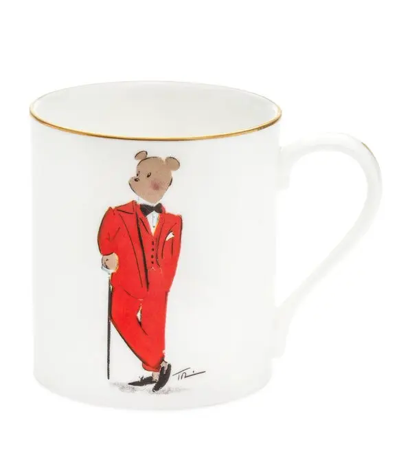 Halcyon Days Bear Mug - White