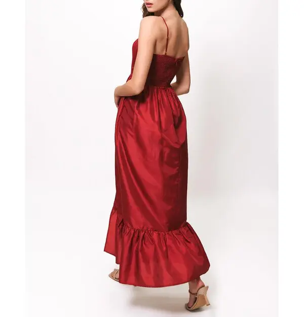 Hutch Carmichael Long Dress - Brick | Editorialist