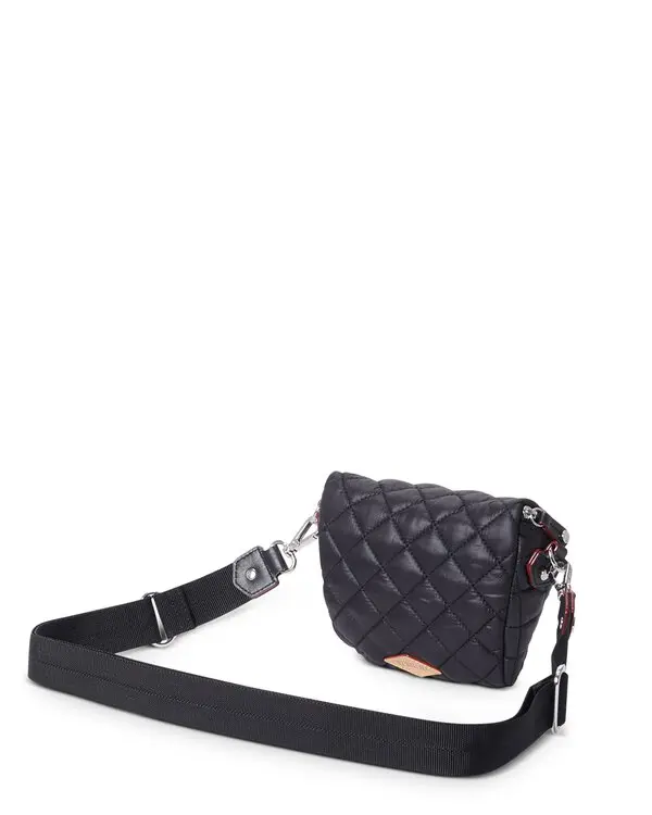 Mz Wallace Micro Crosby Sling Bag - Black/silver