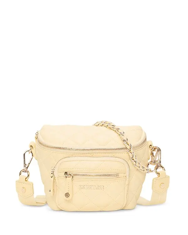 Mz Wallace Micro Crosby Sling Bag - Chamomile/light Gold