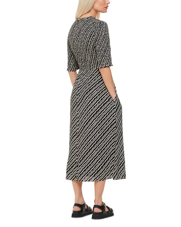 Whistles Petite Ruched Midi Dress