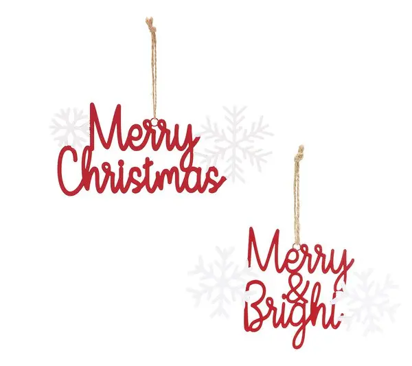 MELROSE Metal Sentiment Ornament - One-color