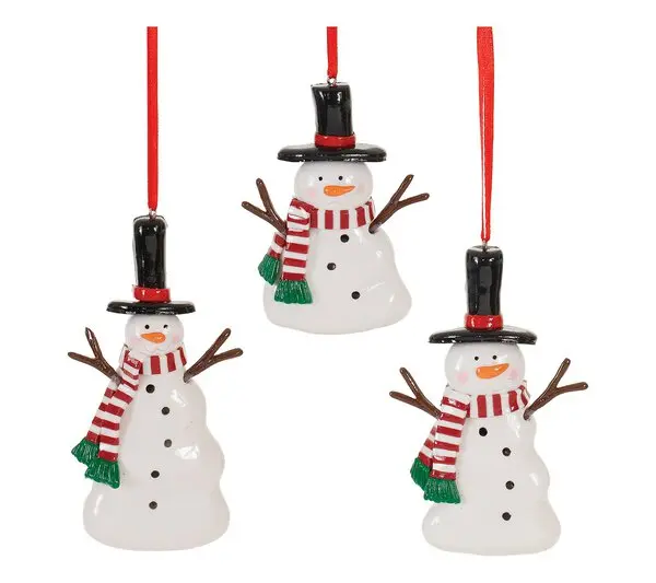 MELROSE Clay Snowman Ornament - One-color