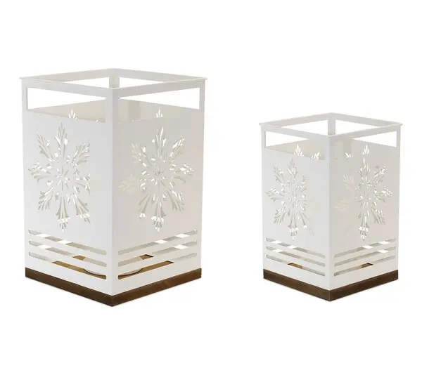 MELROSE Snowflake Candle Holder - One-color