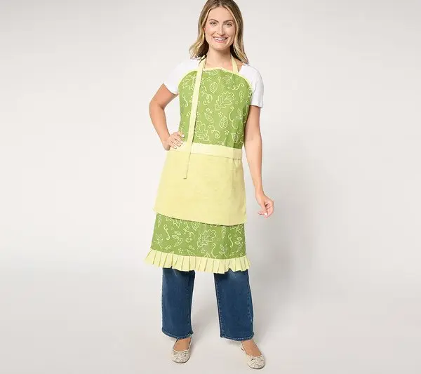 TEMP-TATIONS As Is Special Edition Seasonal Apron W/towels - One-color