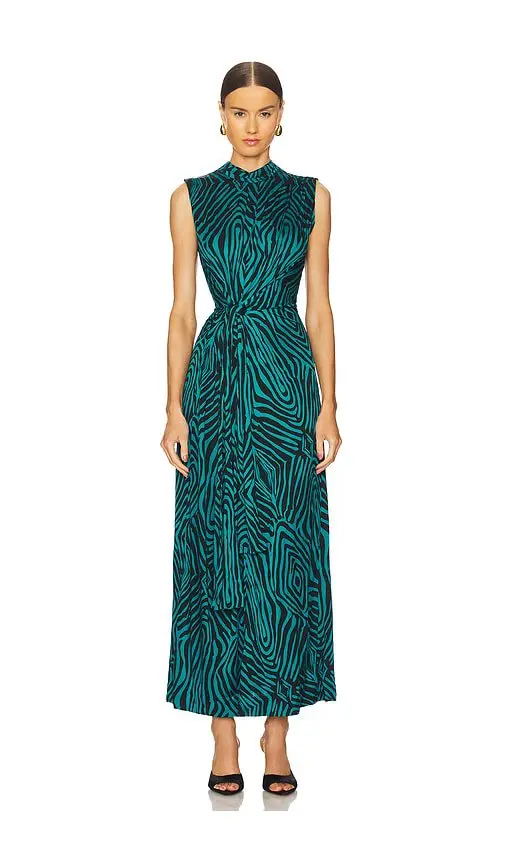 Diane Von Furstenberg Geri Maxi Dress - Zebra Blue