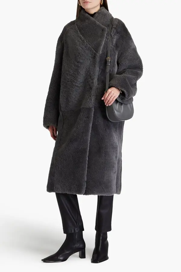 KARL DONOGHUE Wrap-effect Shearling Coat
