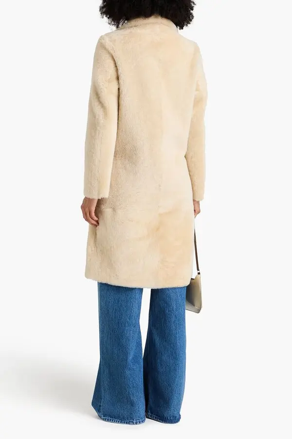 DOM GOOR Double-breasted Reversible Shearling Coat