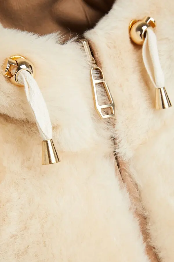 DOM GOOR Aviator Shearling Hooded Jacket