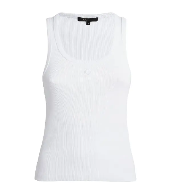 Maje Logo Patch Tank Top