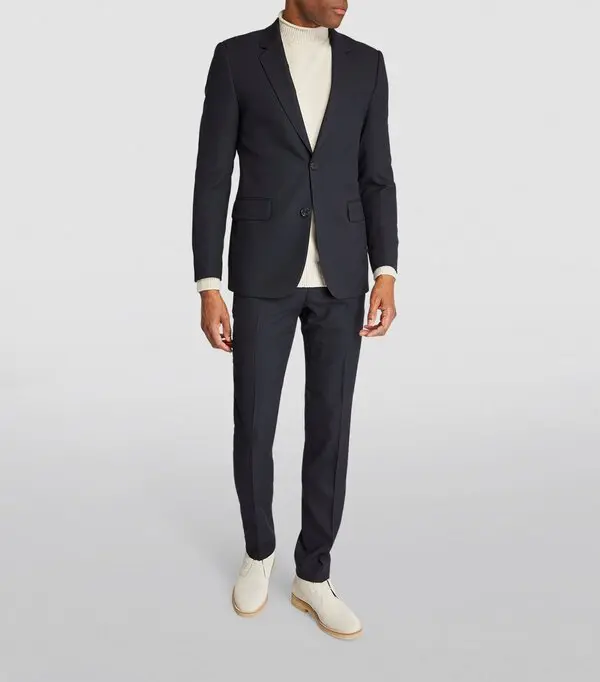 Sandro Wool Suit Trousers - Blue