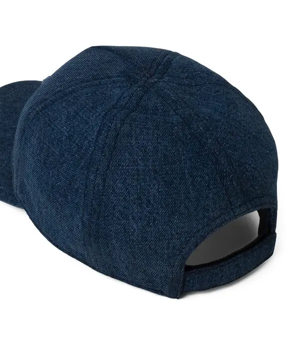 Miu Miu Denim Baseball Cap - Blue