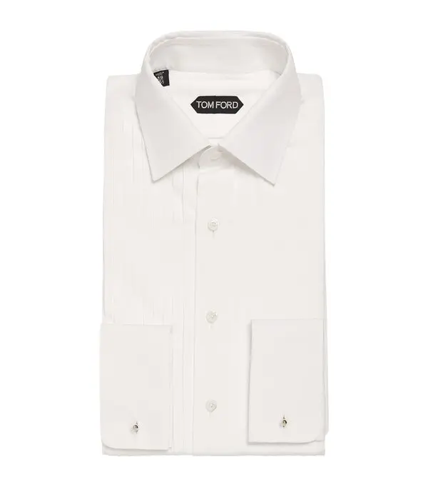 TOM FORD Cotton Pleated-front Evening Shirt