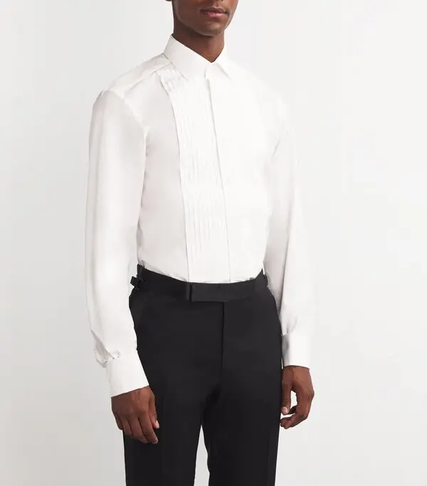 TOM FORD Cotton Pleated-front Evening Shirt